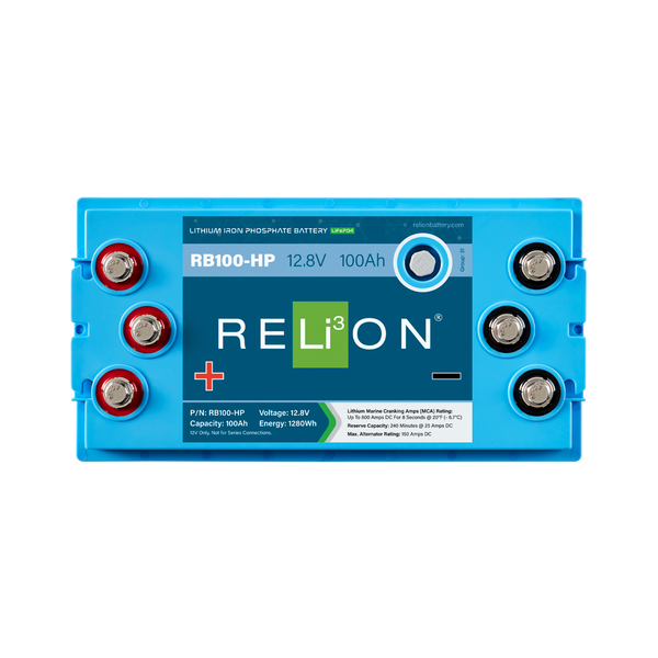 RELiON RB100-HP Lithium Starting Battery 12V 100Ah | Crafts Cove Marine